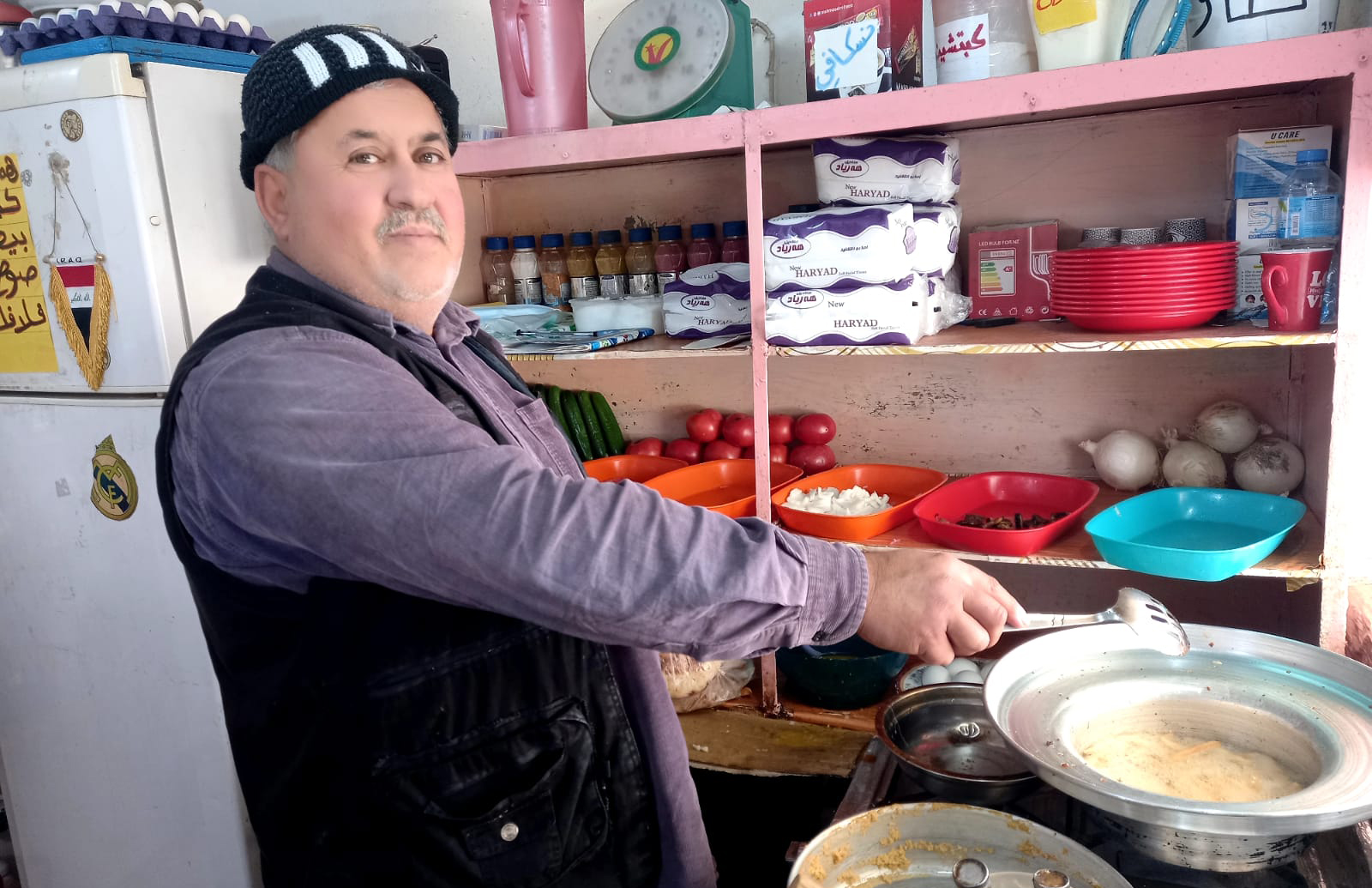 Bassem's falafel shop bustling with customers