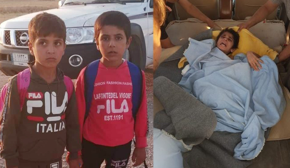 Three Turkmen children freed from IS captivity arrive home